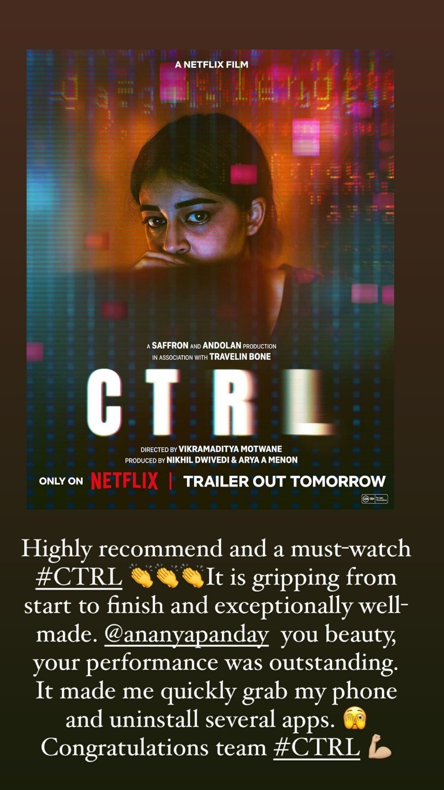 Samantha praises Ananya Panday's CTRL: Gripping from start to finish - India Today